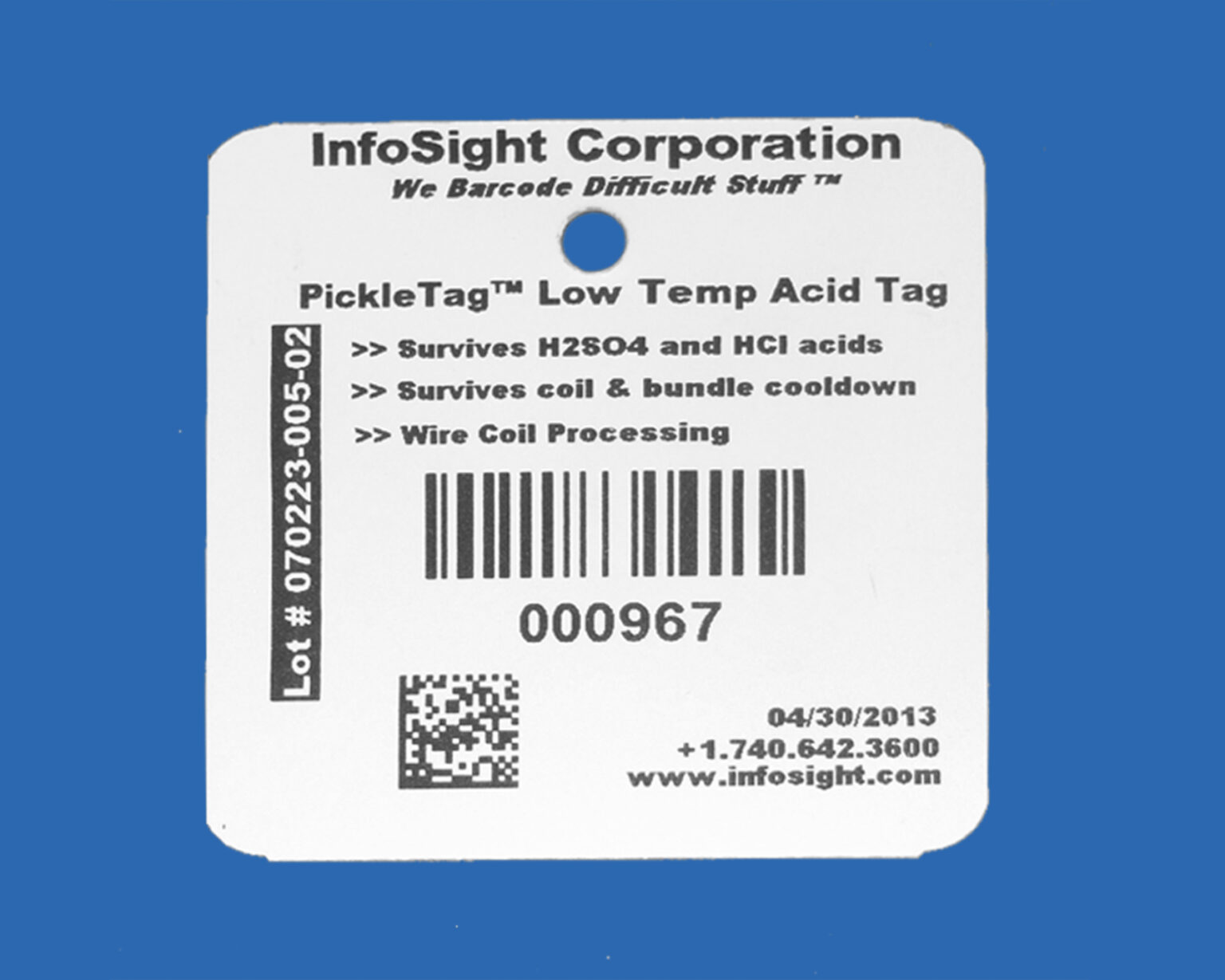 Industrial Metal ID Tags for Galvanizing and Harsh Conditions